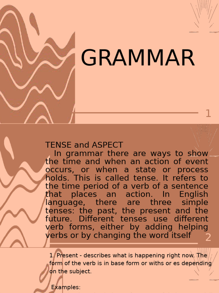 English Tenses and Aspects Guide | PDF | Grammatical Tense | Perfect (Grammar)