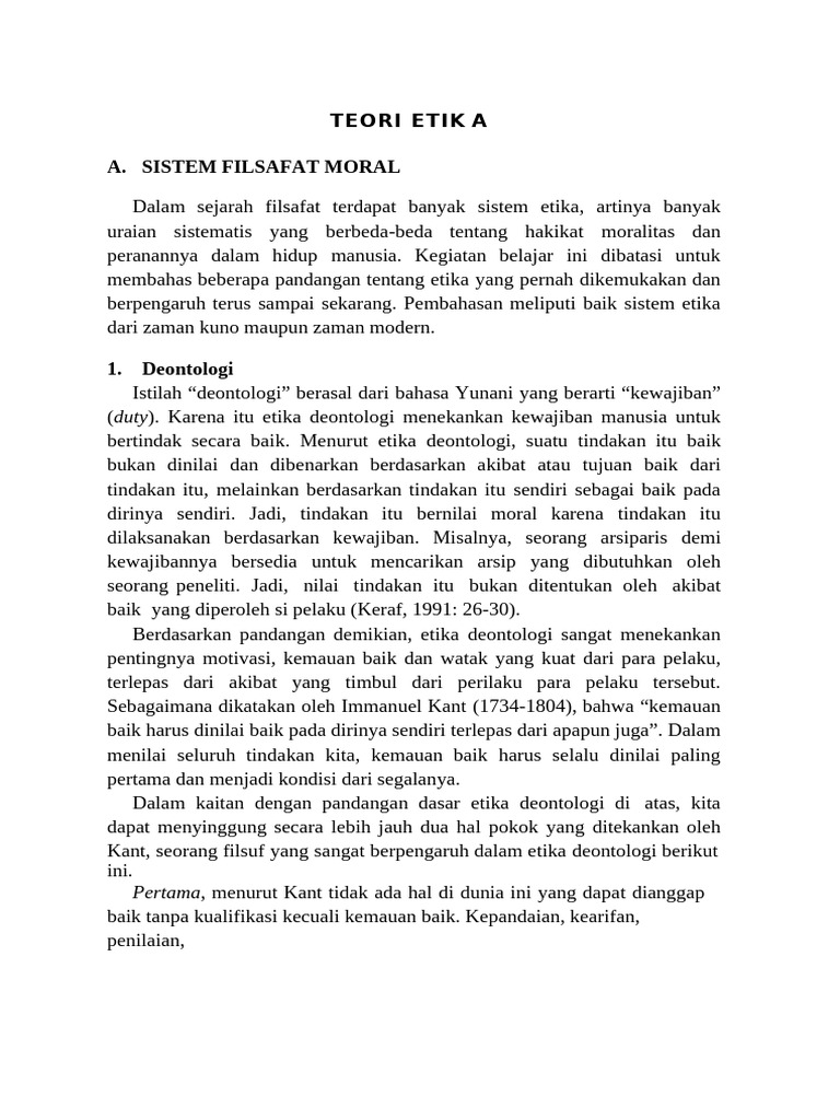 Teori Etika | PDF