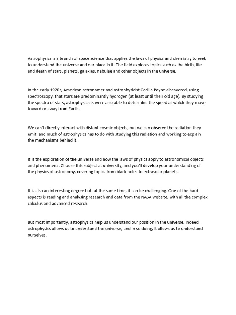 Astrophysics Information | PDF