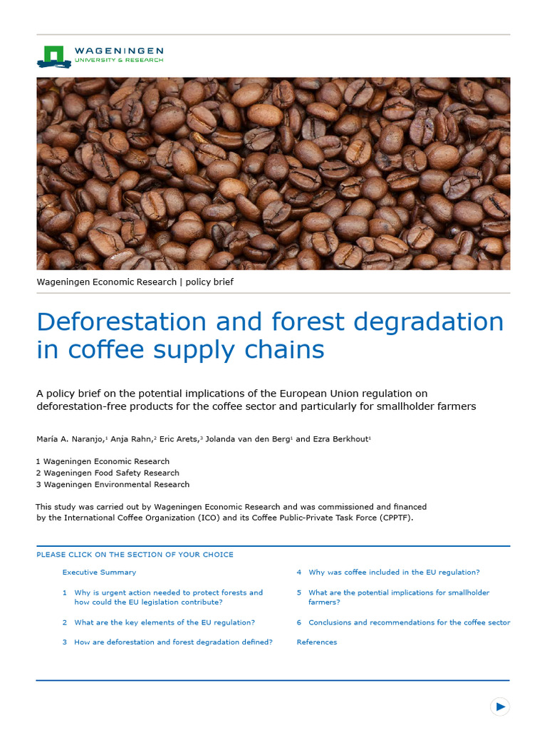 EU Deforestation Regulation Impact on Coffee | PDF | Deforestation ...