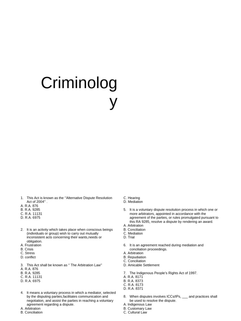 Criminology | PDF | Criminology | Crimes