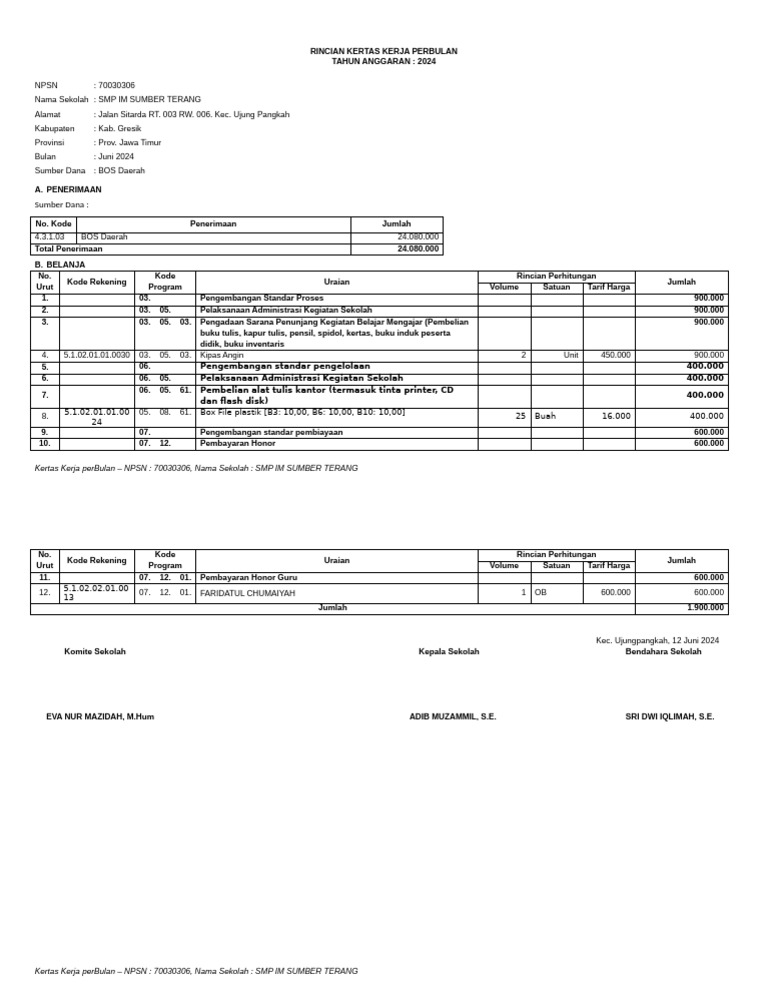 Rkas Juni 2024 | PDF