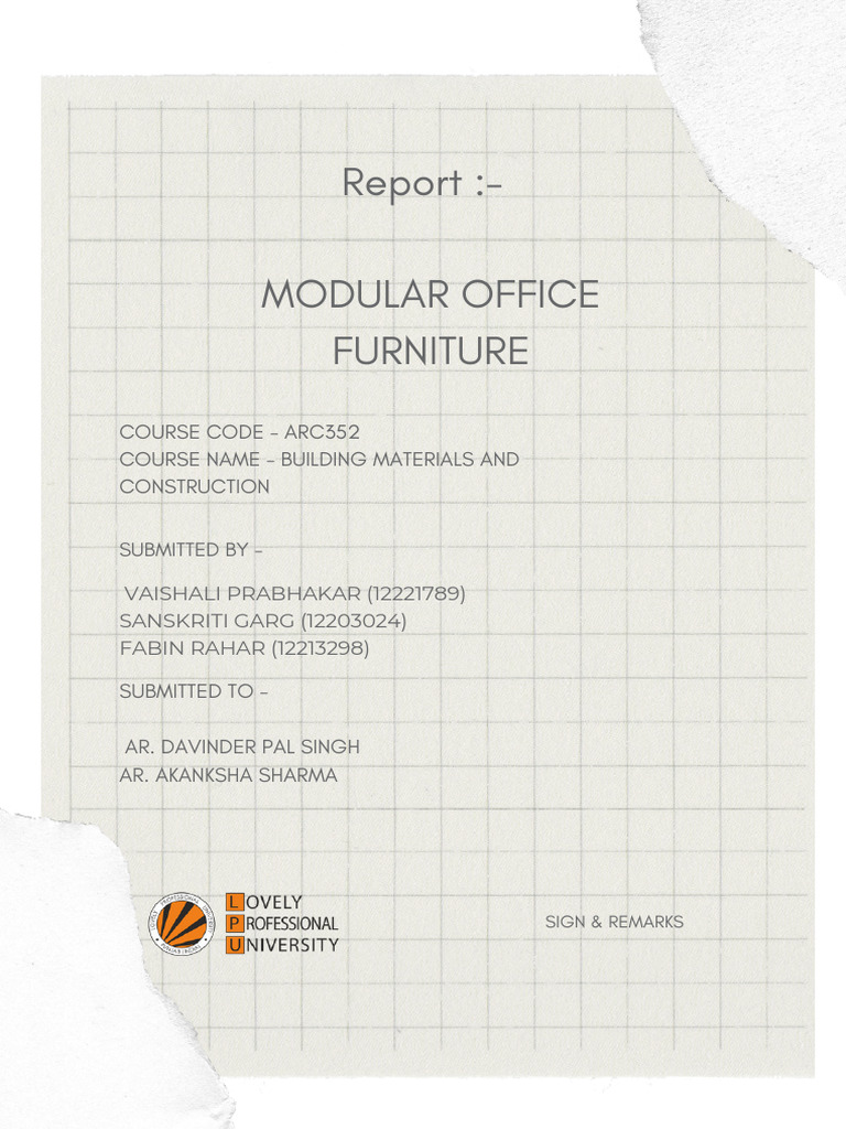 Office Report | PDF | Desk | Screw