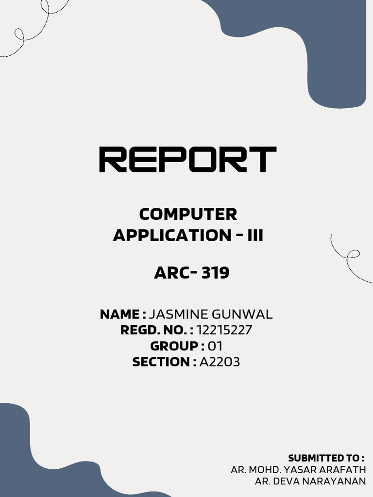 Jasmine Gunwal Ca6 Computer Application | PDF | Page Layout | Shape