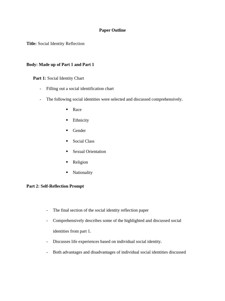 Social Identity Reflection Guide | PDF