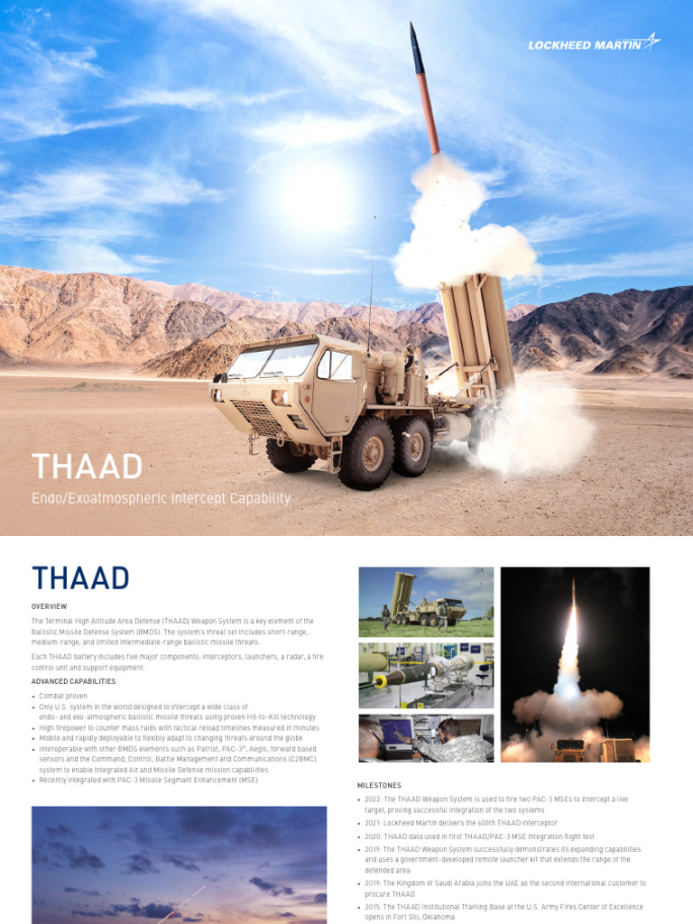 22-05665 - IAMD - THAAD - Product Card - r4 | PDF | Missile Defense ...