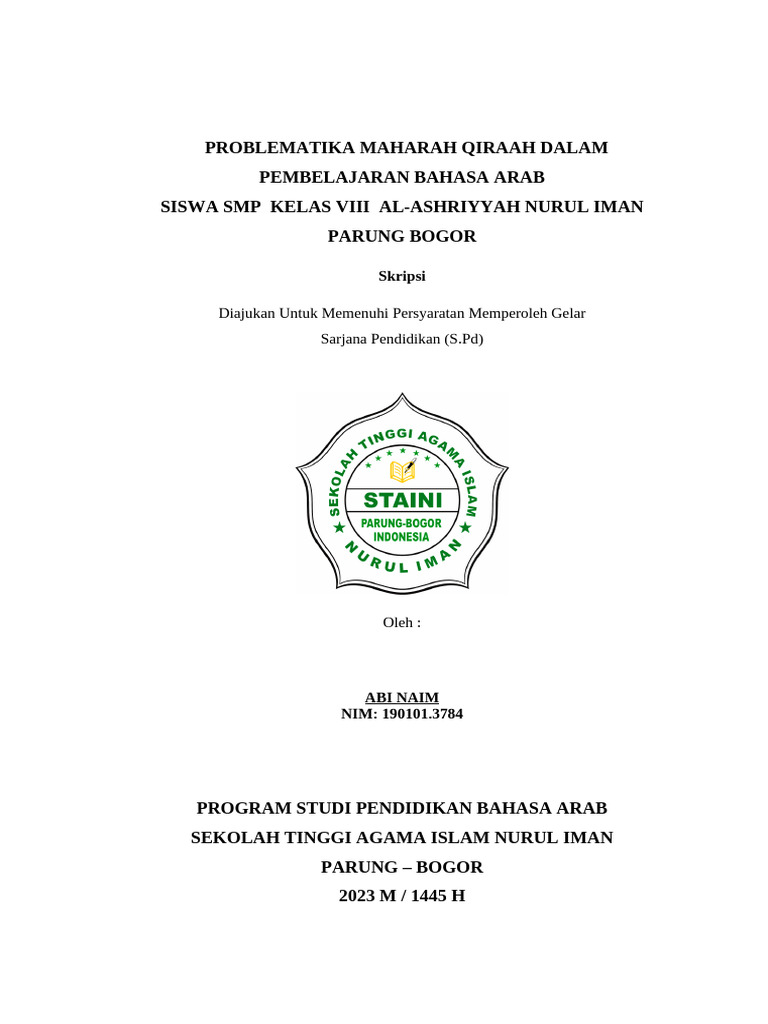 1 Skripsi Guss Naim Ya | PDF