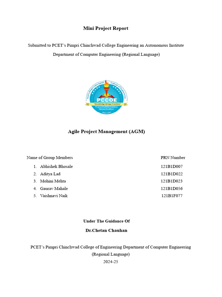 Agile Report | PDF | Scrum (Software Development) | Mobile App