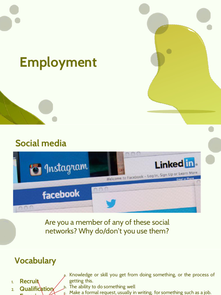 Business English Lesson | PDF | Recruitment | Linguistics