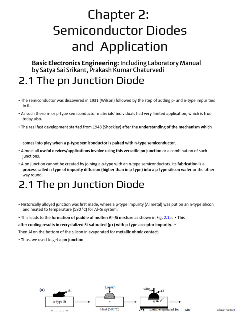 Lecture 4 Semiconductor Diodes and Applications | PDF | P–N Junction | Semiconductors