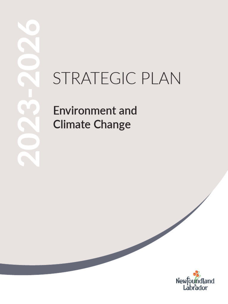Strategic Plan for Environment 2023-2026 | PDF | Climate Change ...