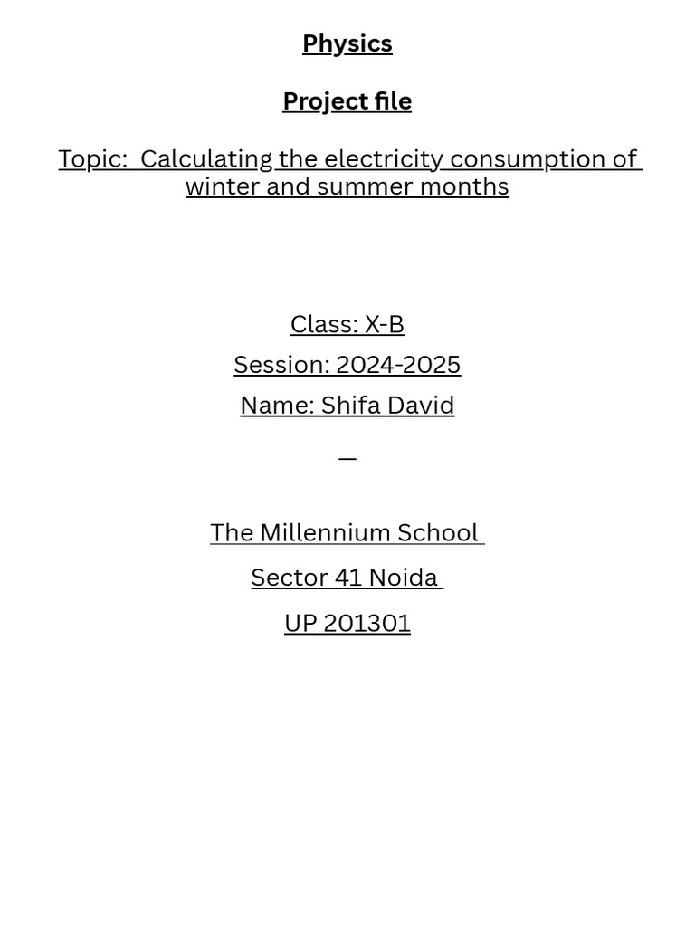 Electricity Consumption Analysis Project | PDF