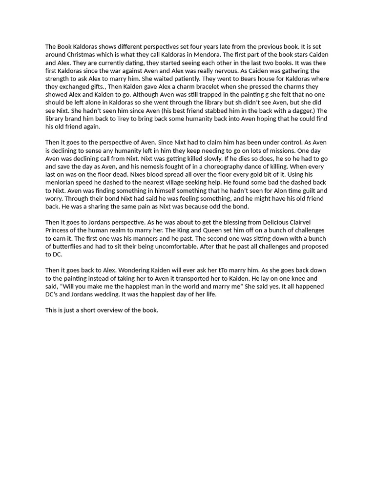 Kaldoras: A Christmas Proposal | PDF | Mystery, Thriller & Crime Fiction