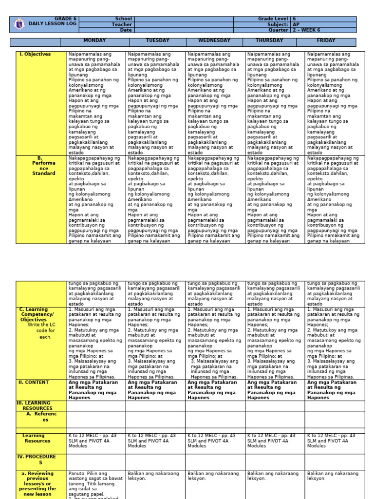 Week6 DLL Ap | PDF