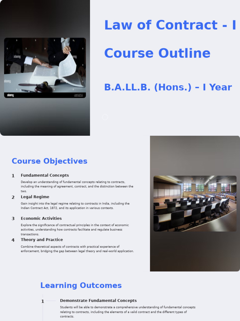 Contract I - Course Outline | PDF | Theory | Legal Concepts