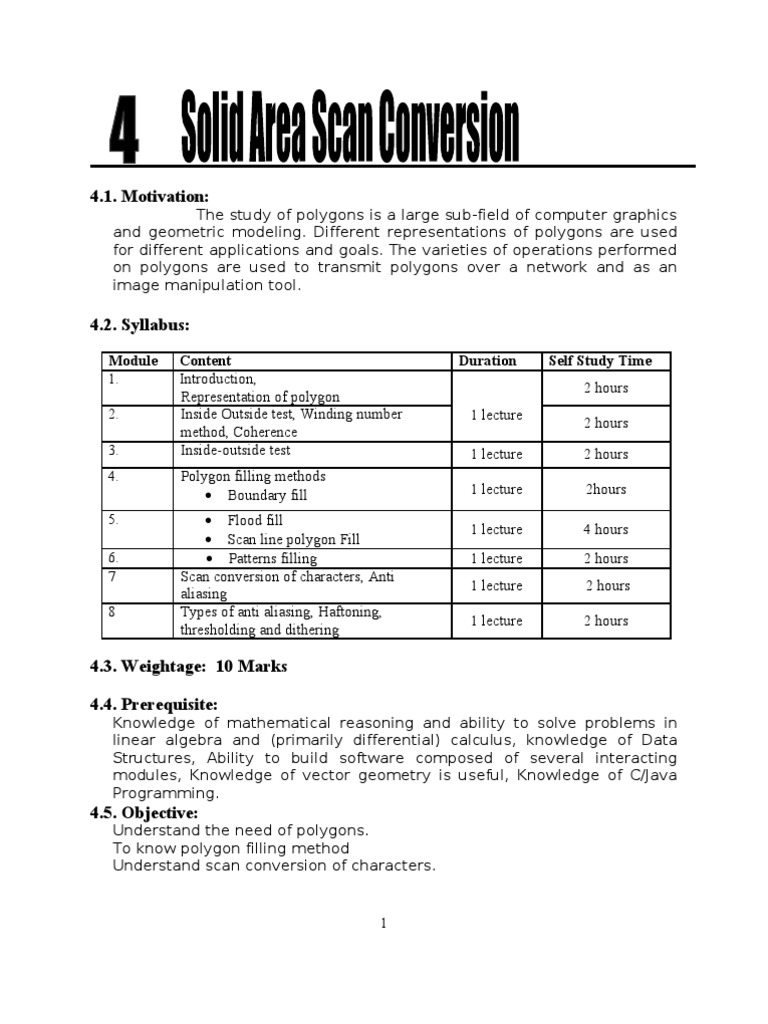 CG Module4 | PDF | Polygon | Vertex (Geometry)