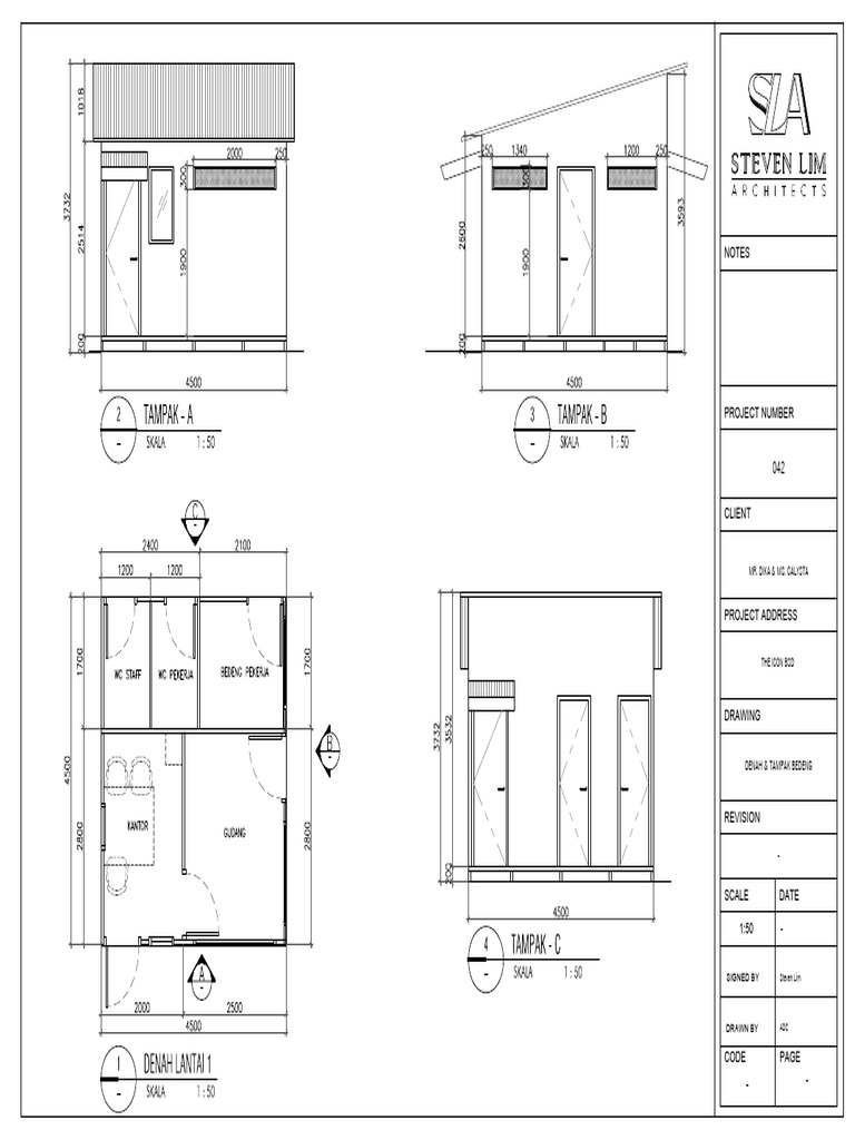 Denah & Tampak Bedeng The Icon - r6 | PDF