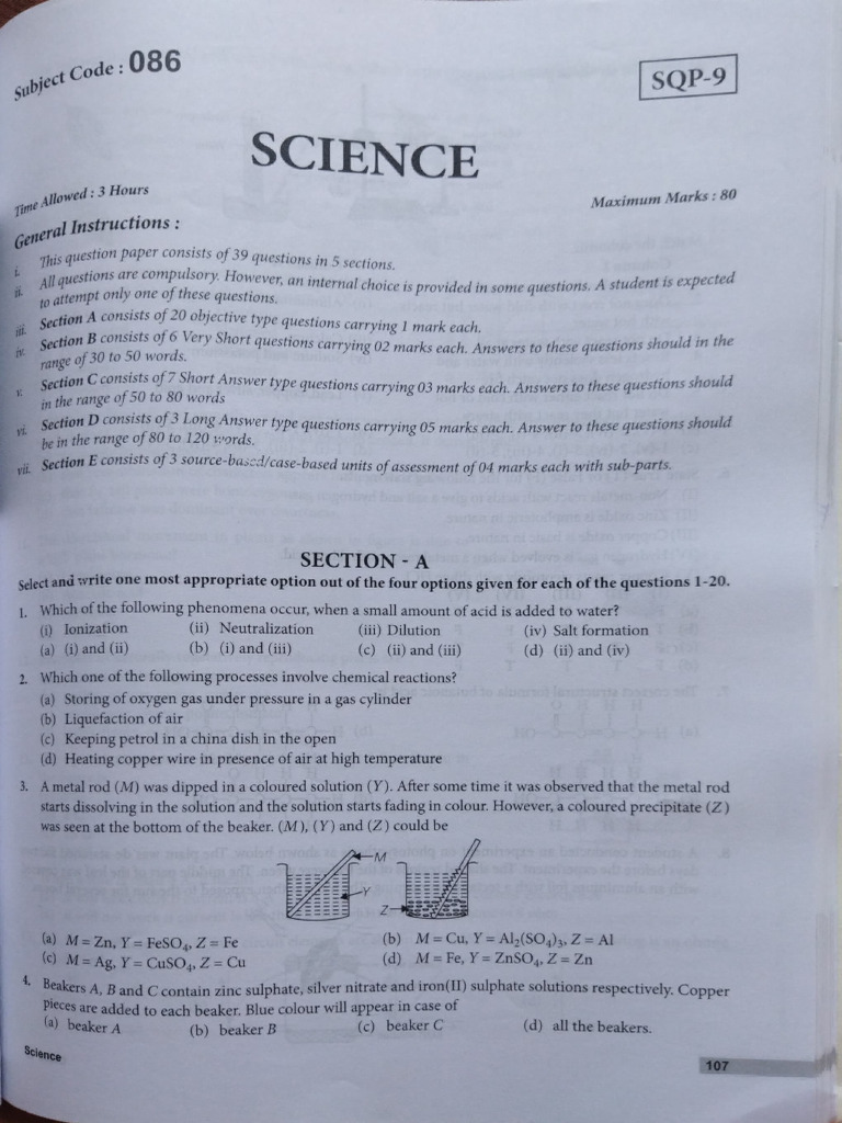 Sqp-9 Mtg Science | PDF | Solubility | Light