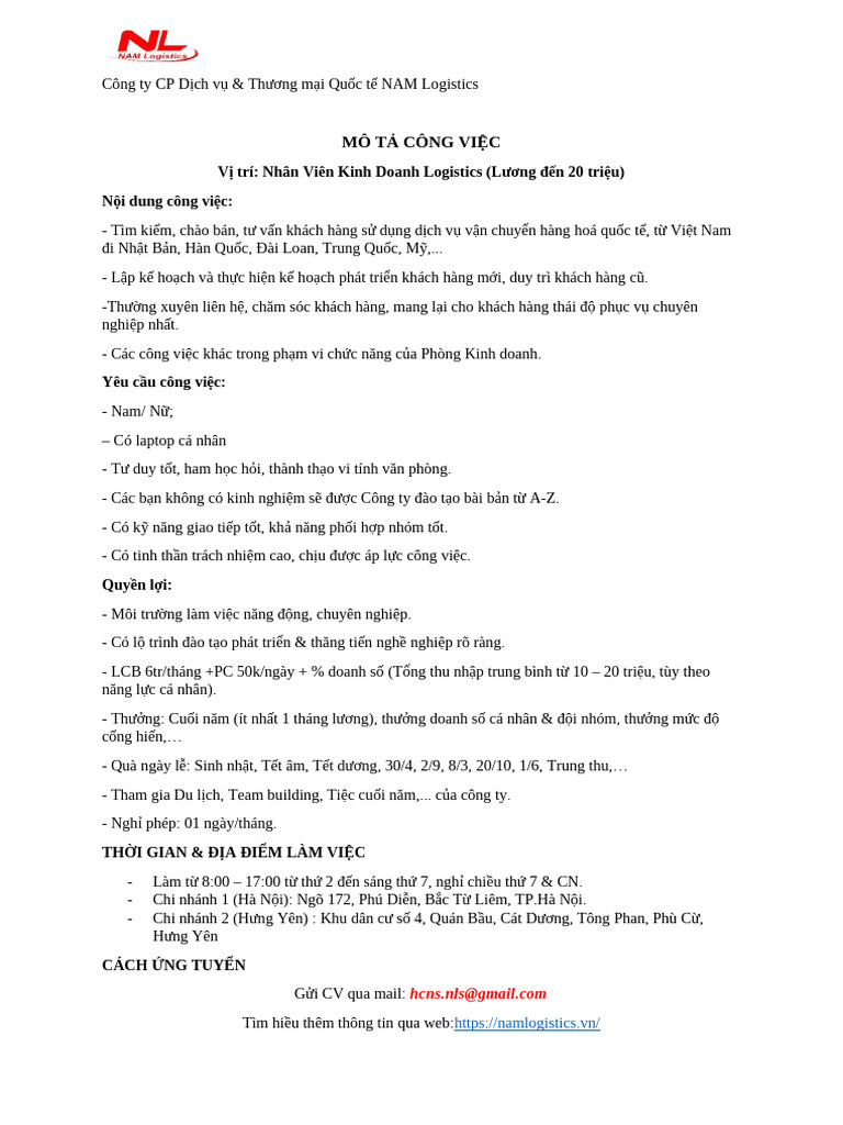 MTCV Nhân Viên KD | PDF