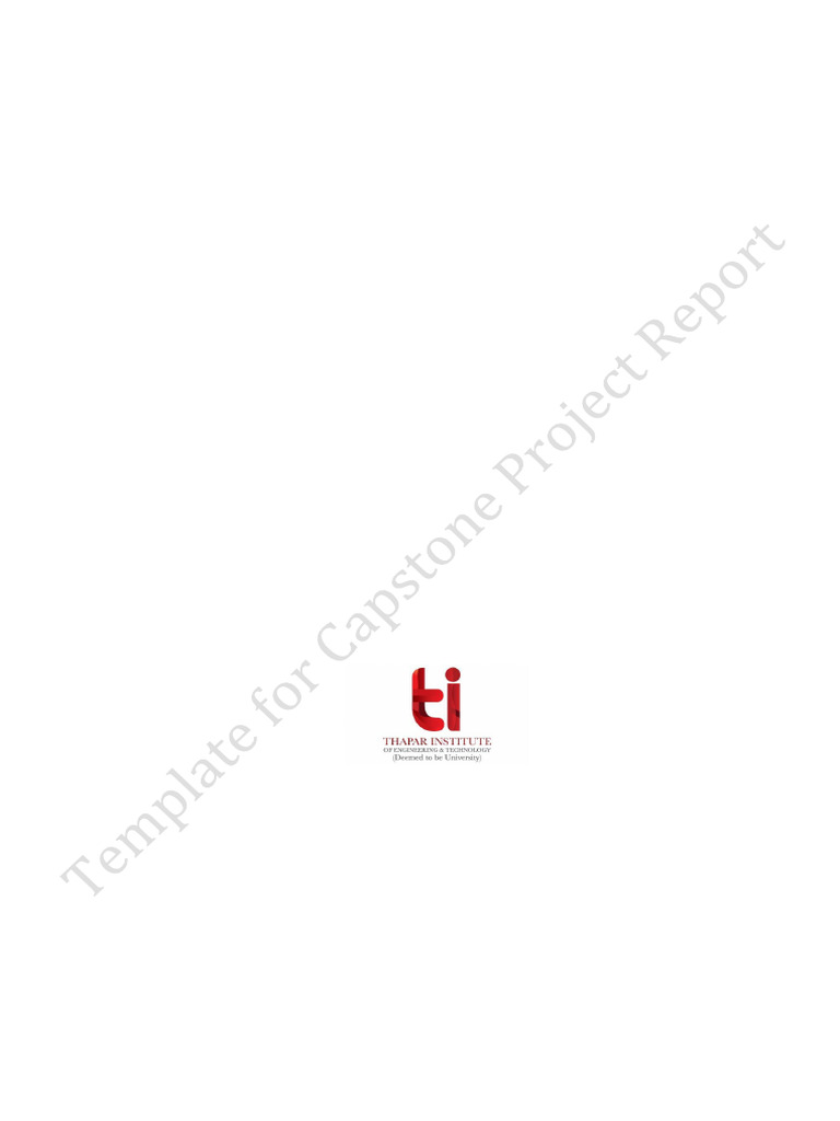 Template For Capstone Project Report | PDF | Heat | Physics