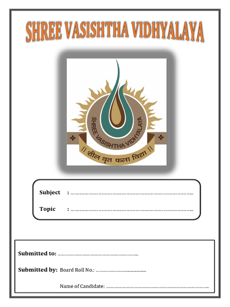 Project Cover Page | PDF