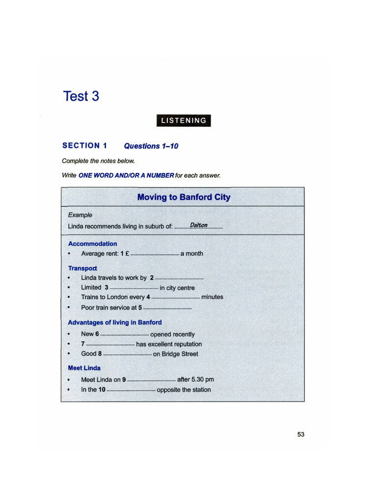 Pre-course Test - Listening & Reading | PDF | Vanilla