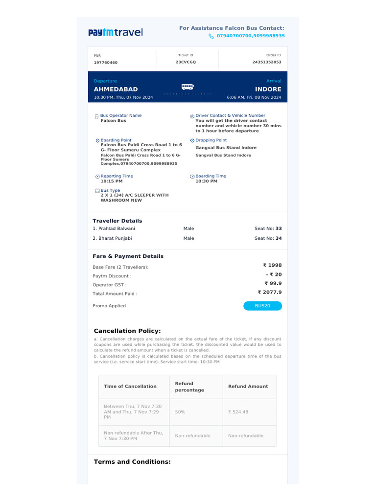 Bus Ticket | PDF | Identity Document | Bus