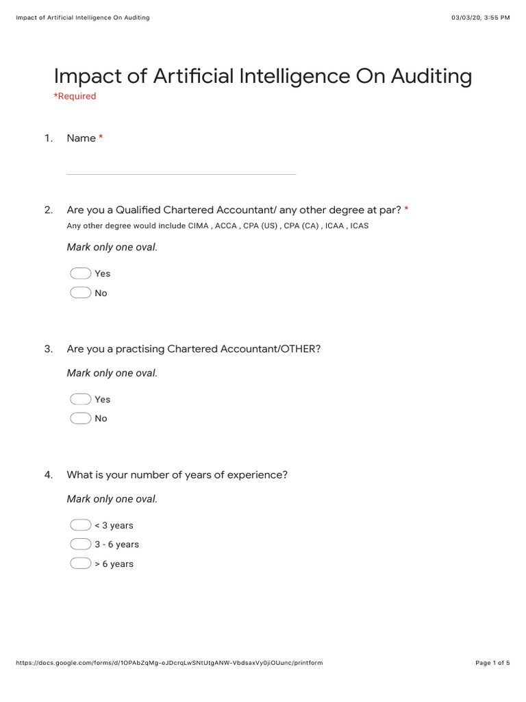 Impact of Artificial Intelligence On Auditing | PDF | Audit | Artificial Intelligence