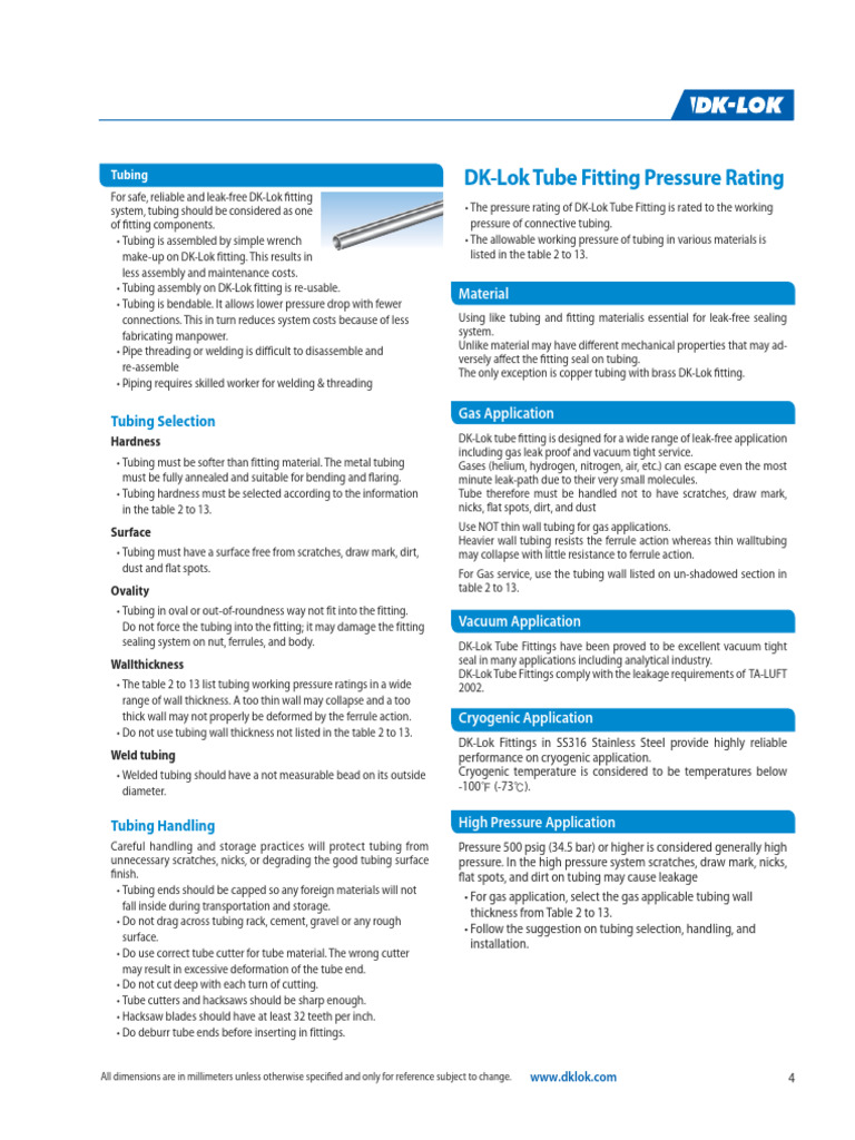 Dk-Lok D-Series Tube Fitting - 05 | PDF | Pipe (Fluid Conveyance) | Welding