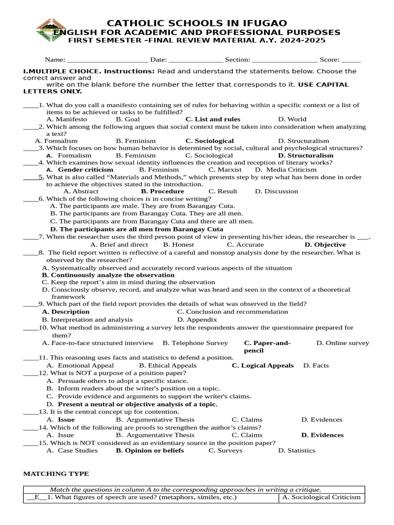 RM.2 Eapp First Semester Finals | PDF | Evidence | Survey Methodology