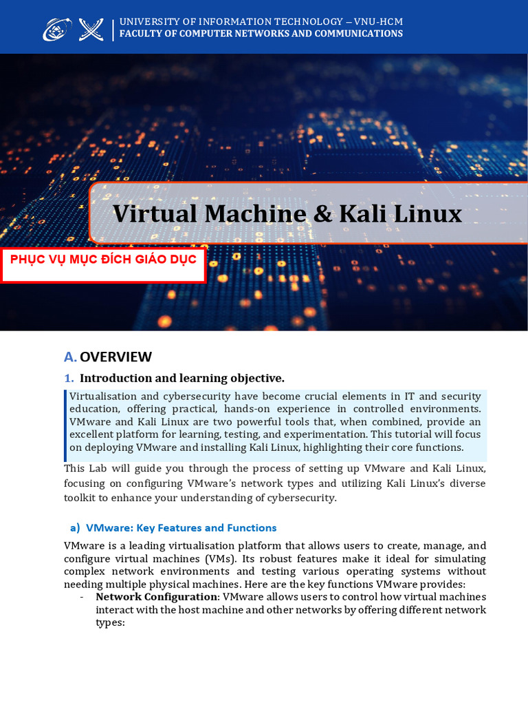 VMware & Kali Linux Cybersecurity Lab | PDF | Virtual Machine | Computer Network