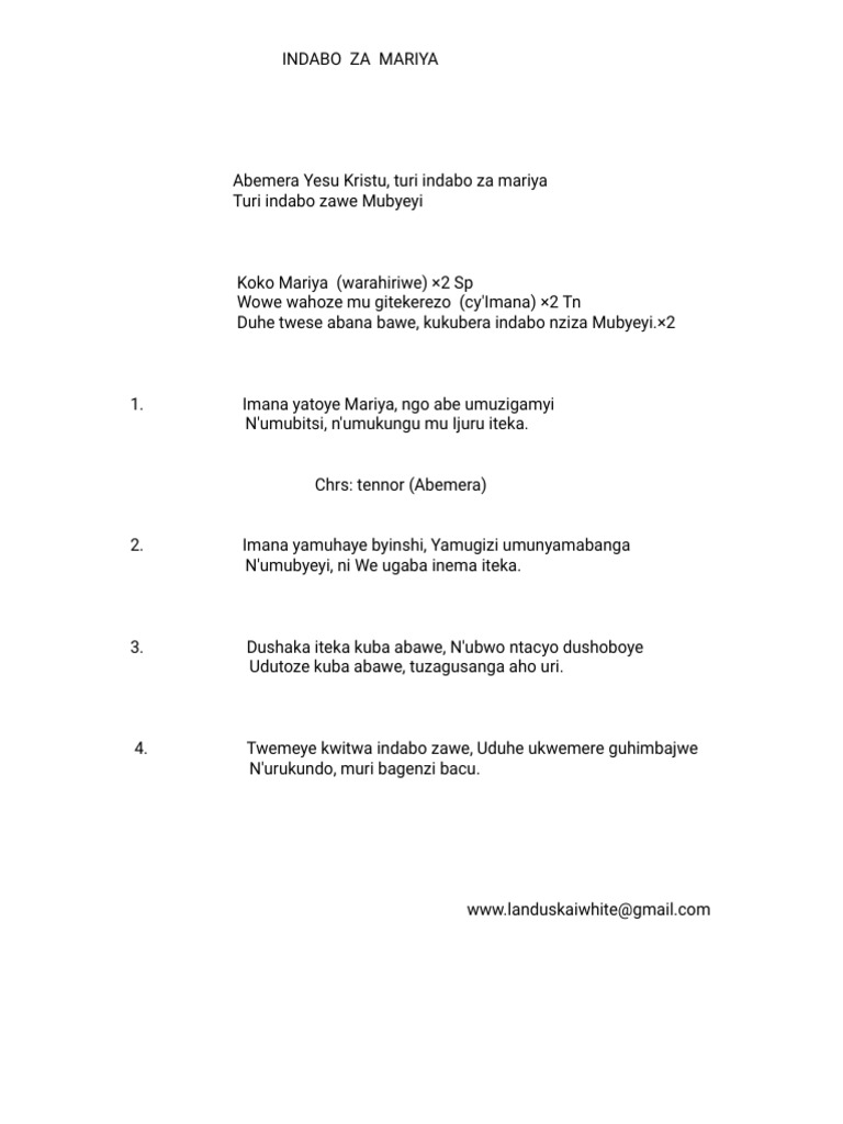 Ndabo Za Mariya | PDF