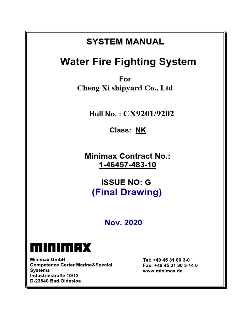 M28.Water Fire Fighting System | PDF | Valve | Pump