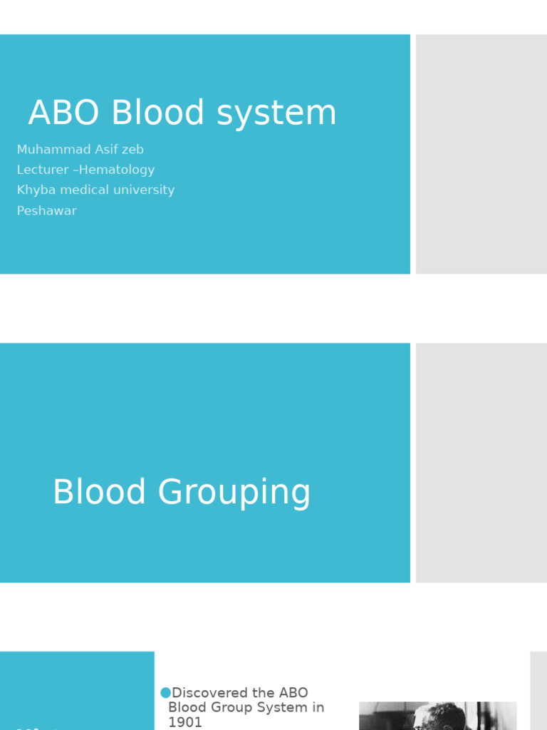 Overview of the ABO Blood Group System | PDF | Blood Type | Immunology