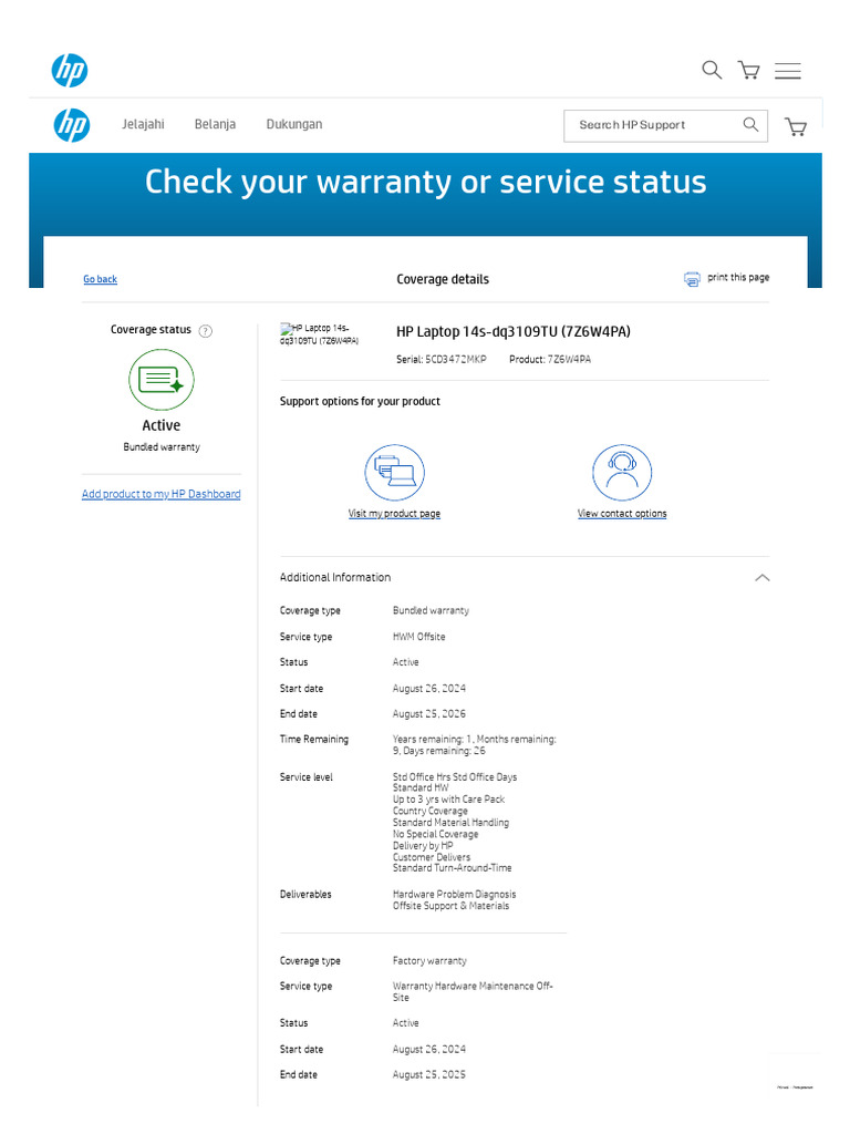 Check Your Warranty or Service Status | PDF | Computing | Microsoft Windows