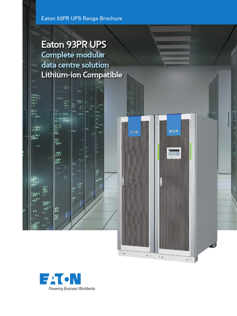 Eaton 93pr Ups Range Brochure en GB Anz | PDF | Data Center | Lithium ...