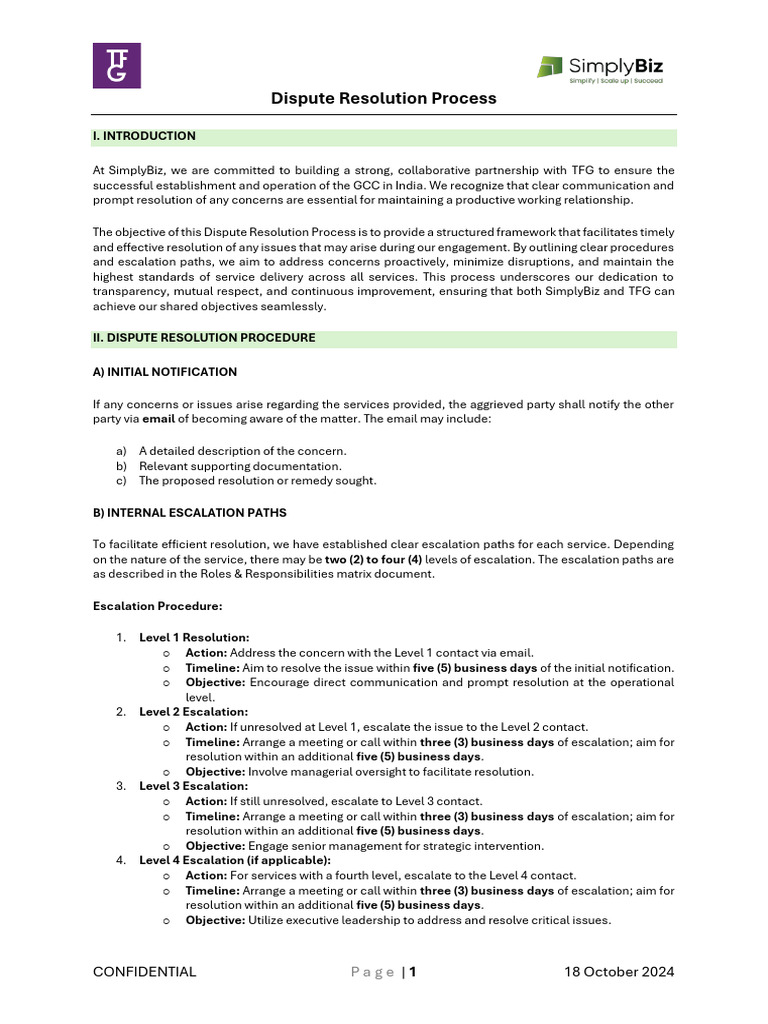Dispute Resolution Process | PDF | Mediation | Arbitration