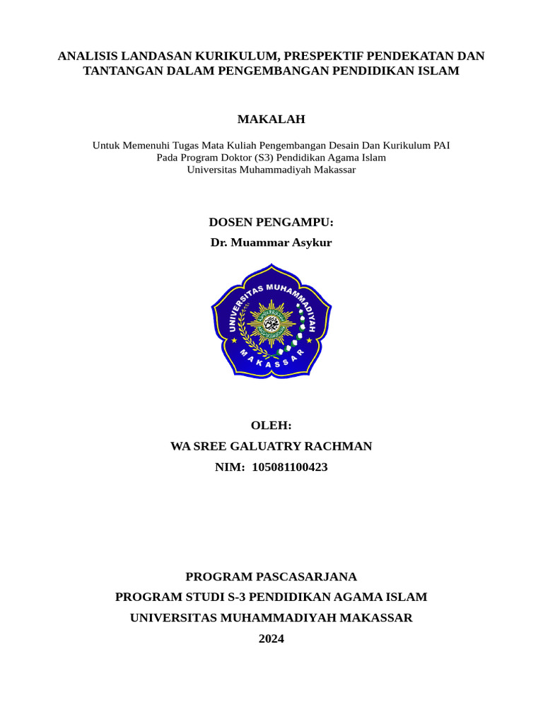 Analisis Landasan Kurikulum | PDF