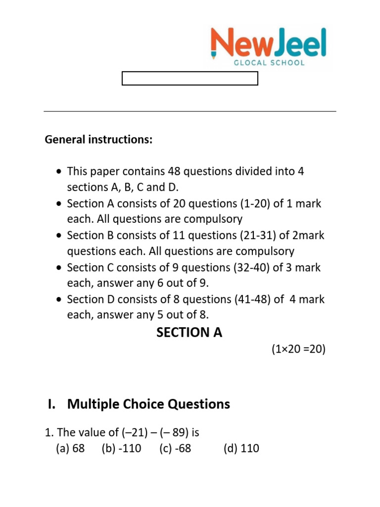 Grade 7 Maths Sa1 | PDF | Mathematical Objects | Elementary Mathematics