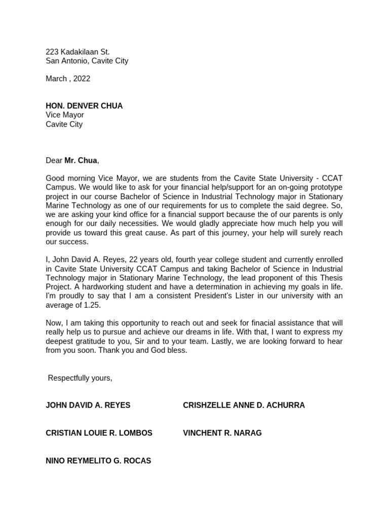 Solicitation Letter | PDF | Social Science