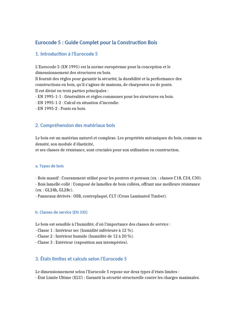 Eurocode 5 Guide Complet | PDF | Bois (matériau de construction ...