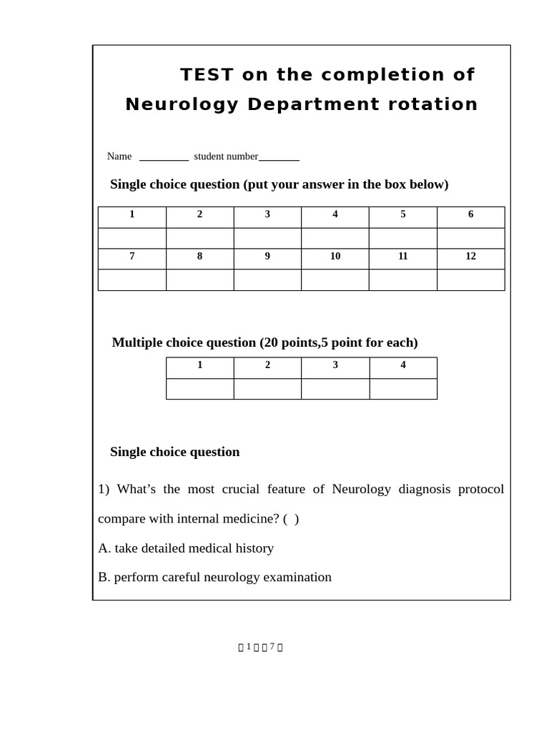 TEST For Rotation Interns | PDF | Diseases And Disorders | Clinical ...