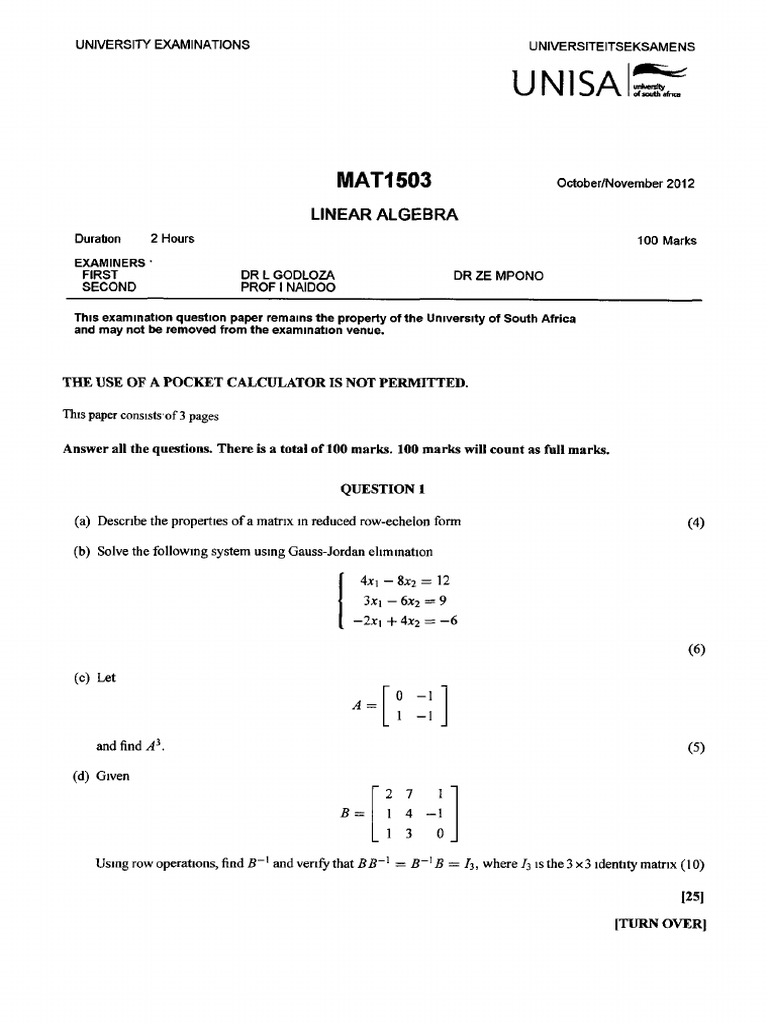 Mat1503 2012 10 e 1 | PDF