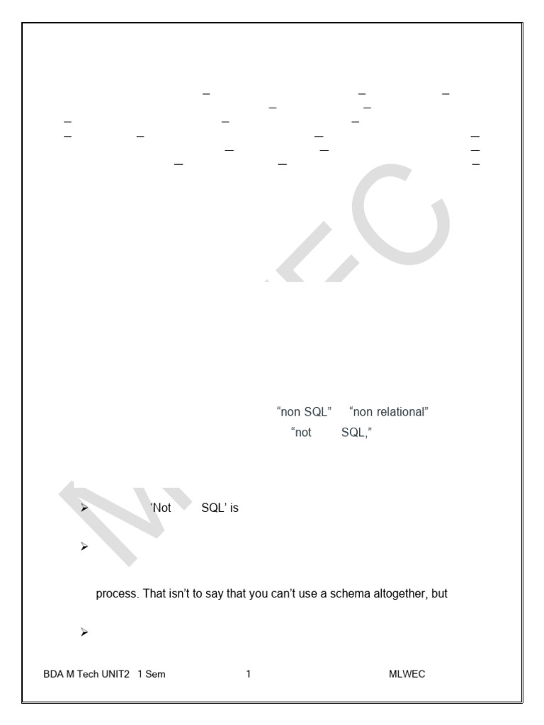 BDA unit2 complete (1) (1) | PDF | No Sql | Databases