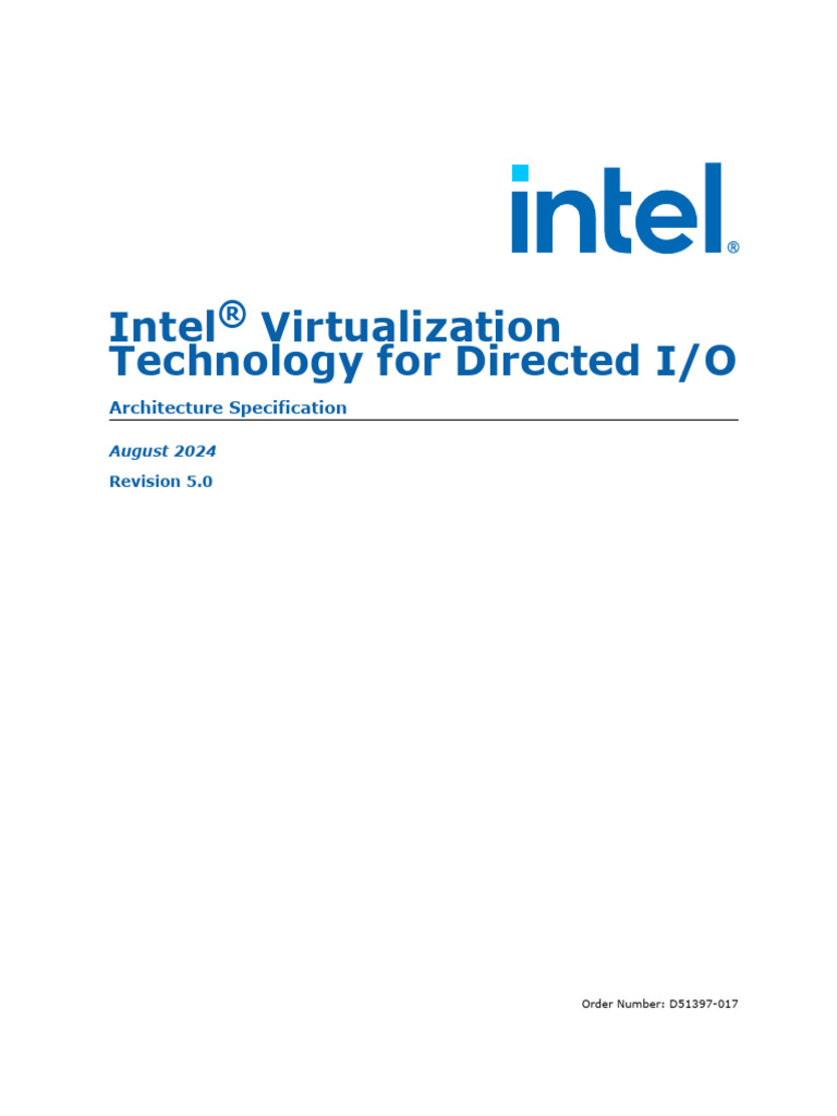 VT Directed Io Spec | PDF | Cpu Cache | Operating System Technology