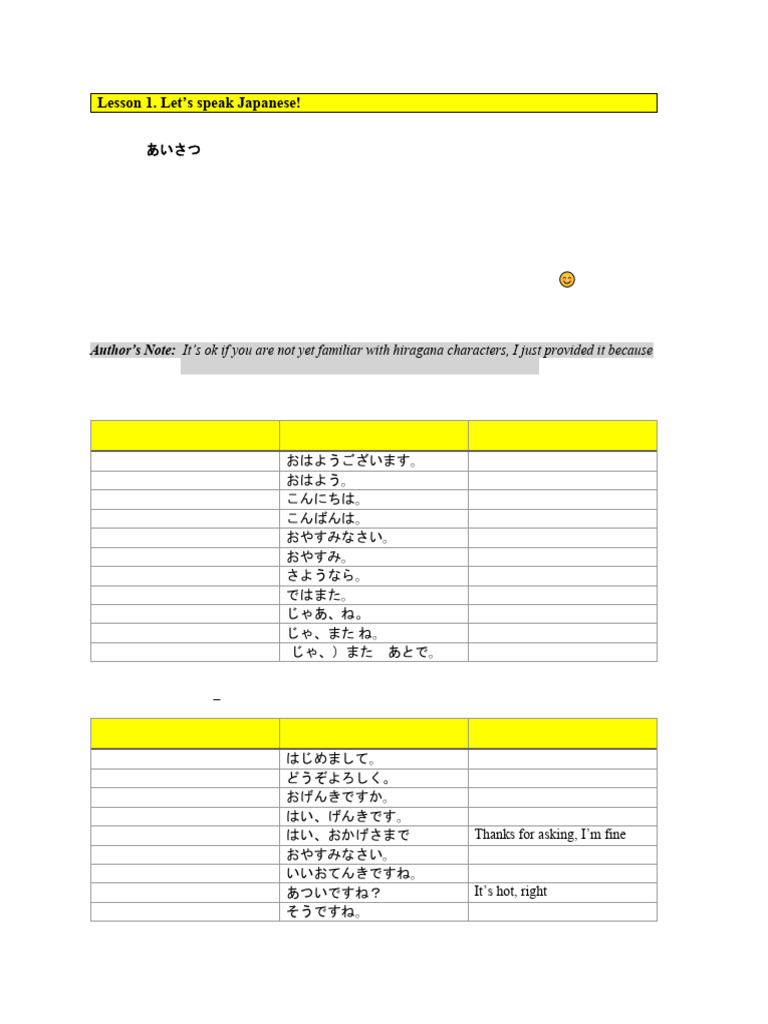 Aisatsu (Greetings) | PDF | Japanese Language | Human Communication