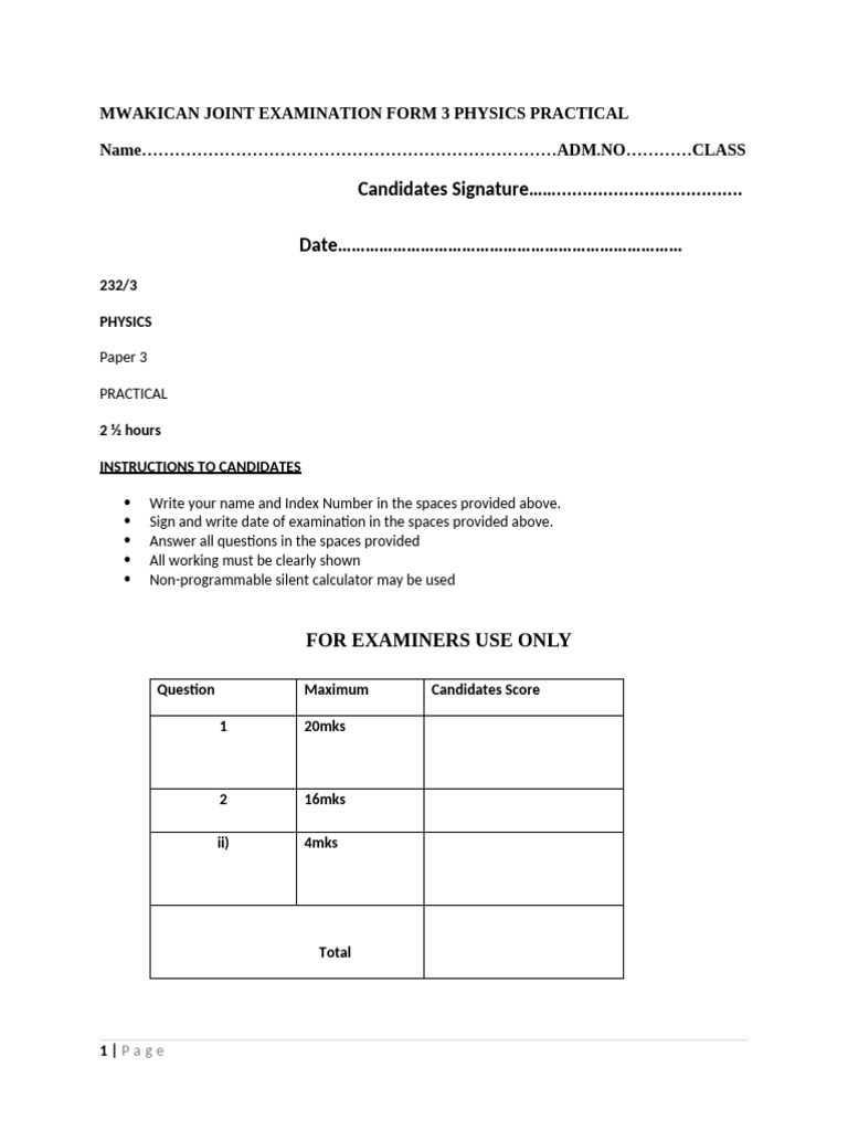 Physics Form 3 p3 Mod23042022001 | PDF | Electromagnetism | Physical ...