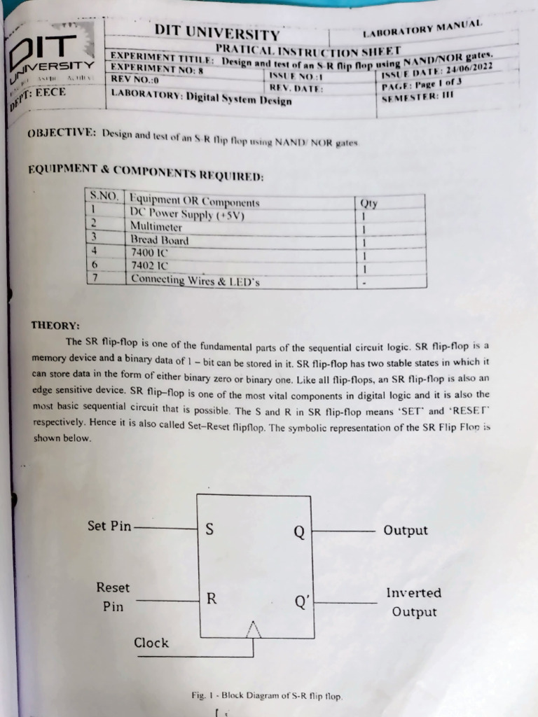 Flip flop | PDF | Integrated Circuit | Digital Technology