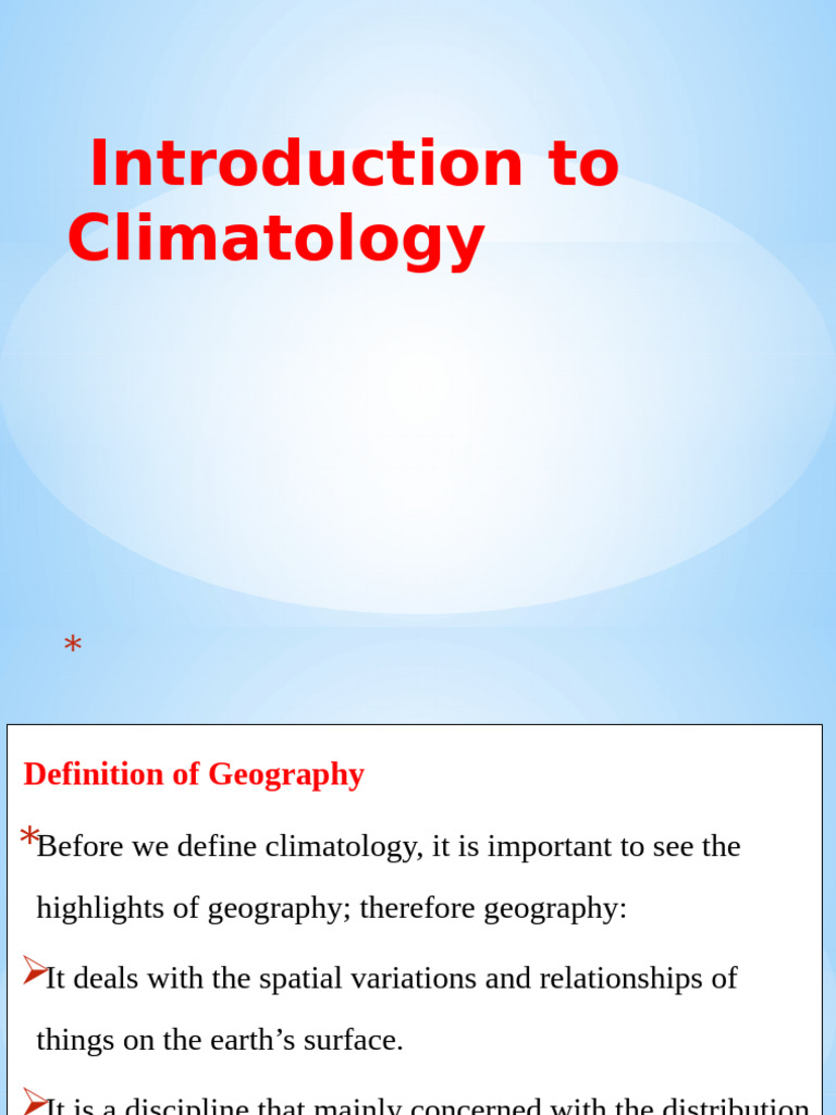 Introduction to Climatology Concepts | PDF | Atmosphere Of Earth ...