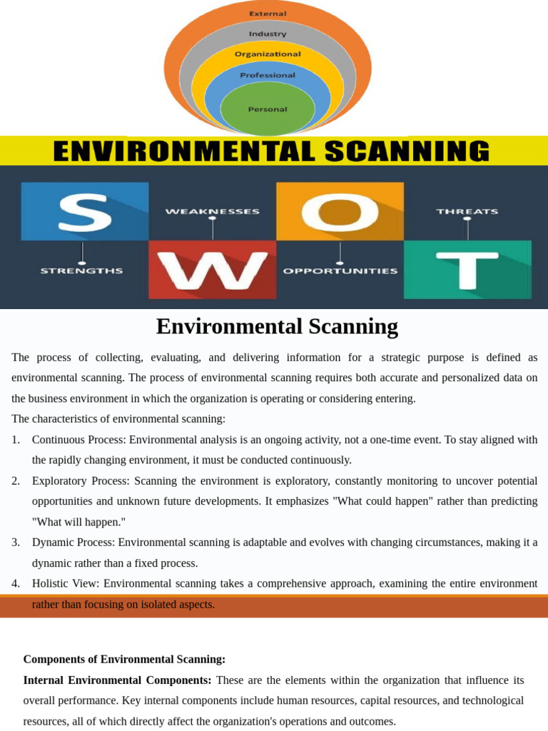 Environmental Scan | PDF | Swot Analysis | Business